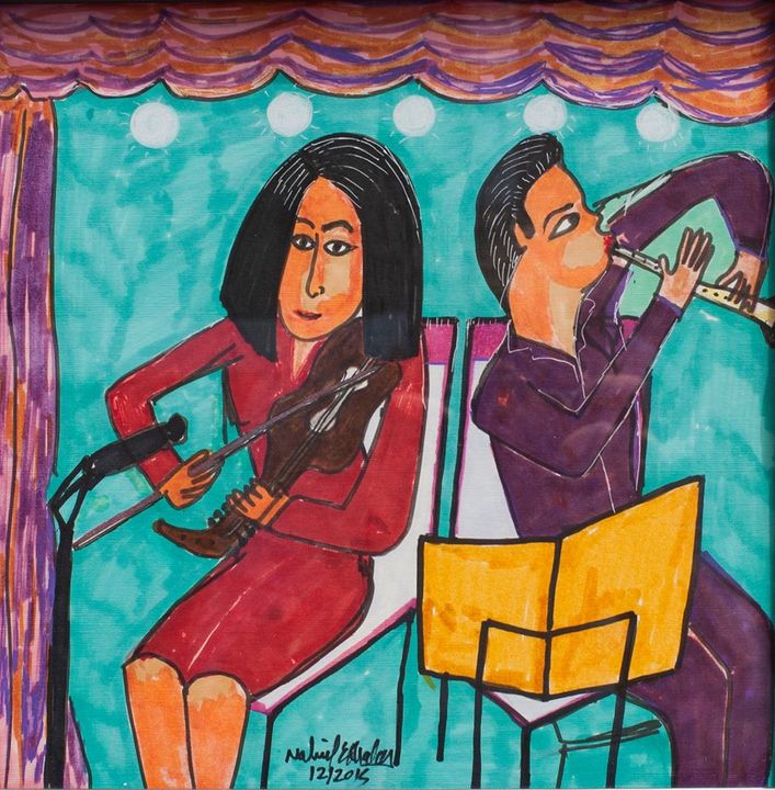 Two musicians - Waves of Emotion - Paintings & Prints, People & Figures ...