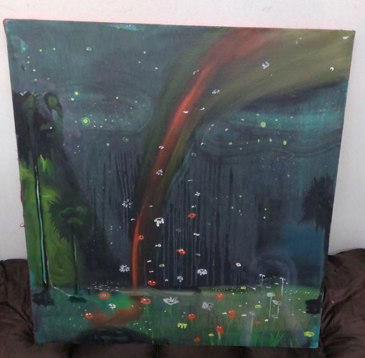 Night Time Rainbow - Time 2 Marrs - Paintings & Prints, Landscapes & Nature, Skyscapes, Night ...