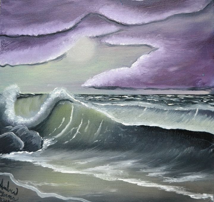 Dramatic Wave - A.S.Owens - Paintings & Prints, Landscapes & Nature ...