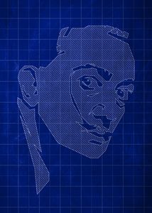 Albert Einstein Blueprint - Mujtaba - Digital Art, People & Figures ...