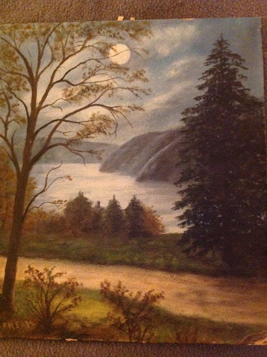 Beautiful Midnight - Janny - Paintings & Prints, Landscapes & Nature ...
