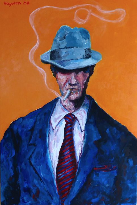 Smoking Man - bill boynton - Paintings & Prints, People & Figures ...