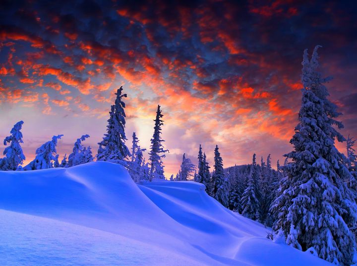 Red winter sky - New View - Photography, Landscapes & Nature, Seasons ...