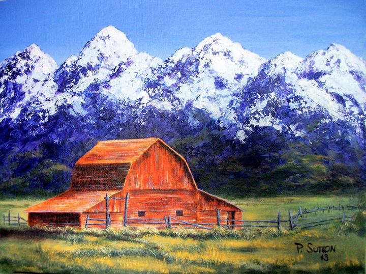 Moulton Barn - PamSutton - Paintings & Prints, Buildings & Architecture ...