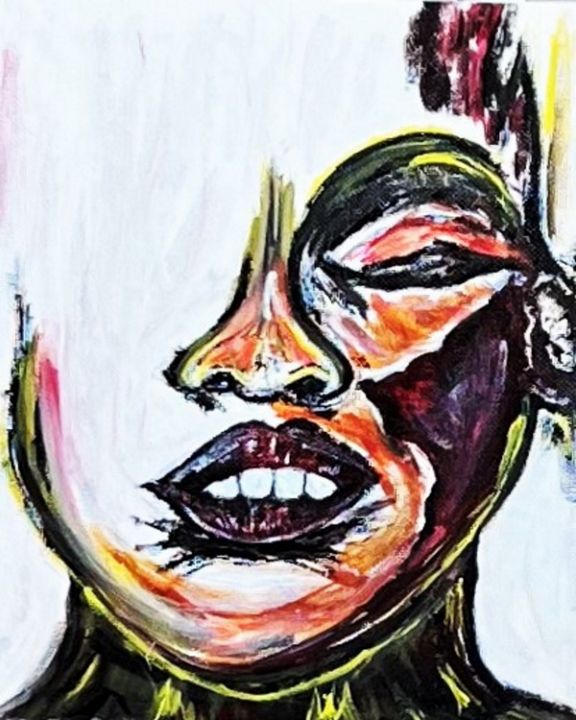 Half Face - Petitedition - Paintings & Prints, Abstract, Other Abstract ...