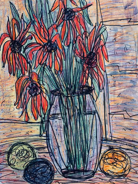 Dropping under the summer sun! - Remely gallery - Drawings & Illustration, Flowers, Plants ...