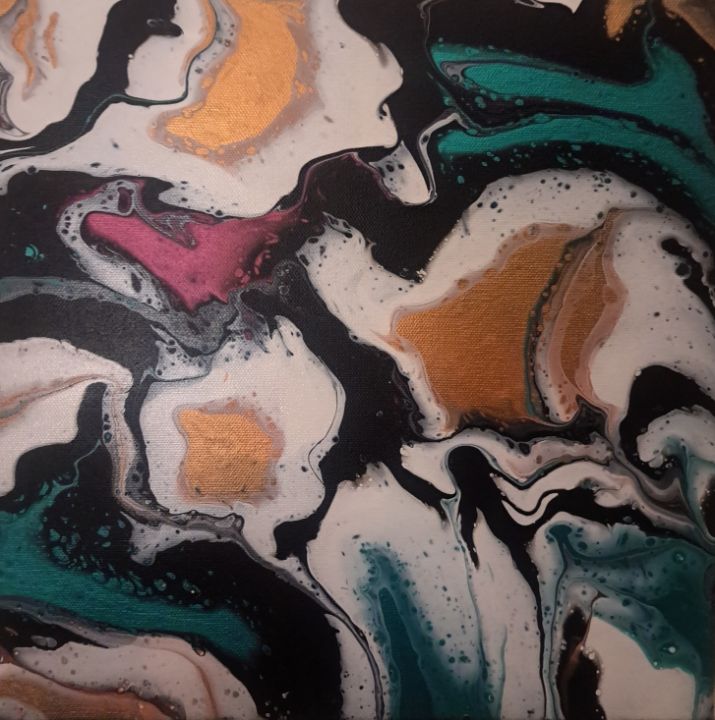 Pour painting - Amber Meyer - Paintings & Prints, Abstract, Color - ArtPal