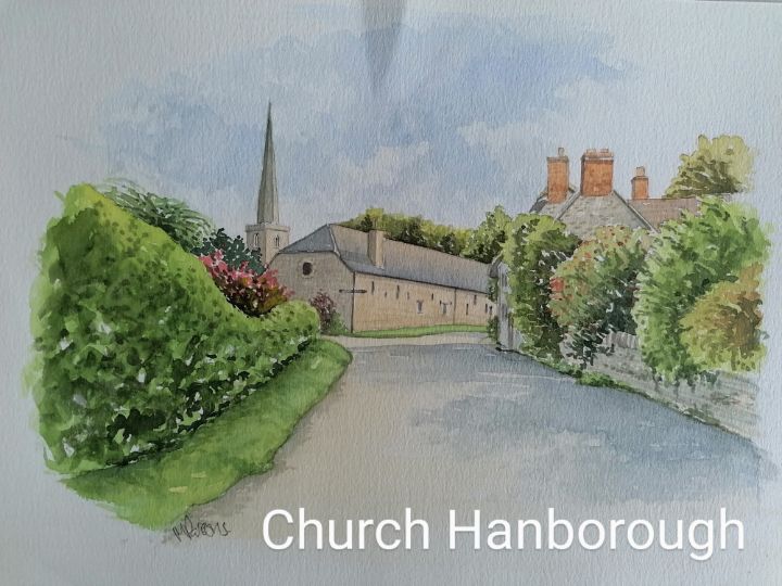 Church Hanborough (001b) - Mike J Parsons - Paintings & Prints, Places ...