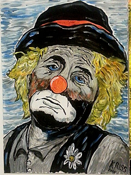 Crying Clown Painting