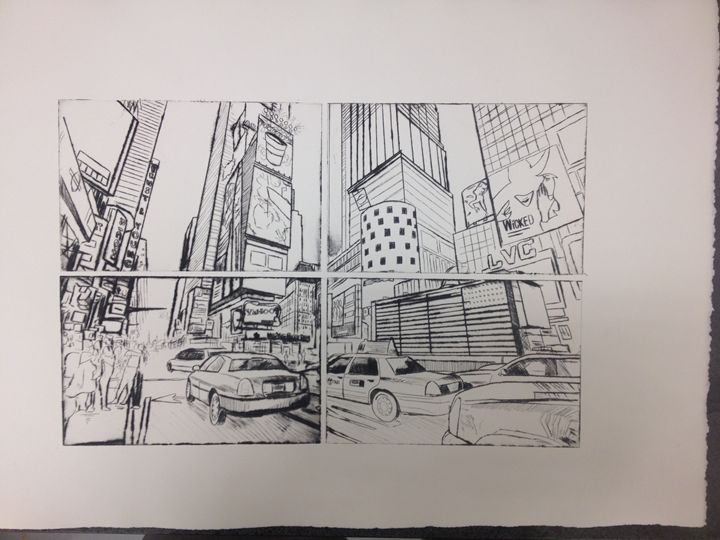 Times Square - Ted's Art - Drawings & Illustration, Buildings ...
