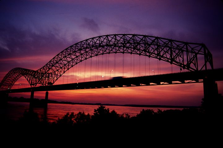 Mississippi River Bridge at Sunset - James Richardson Photography ...