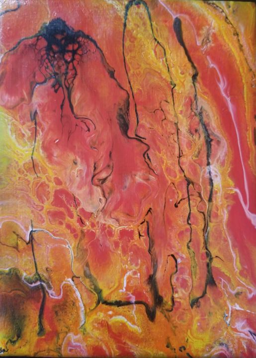 Alien fire - Felisa Moore - Paintings & Prints, Abstract, Color - ArtPal