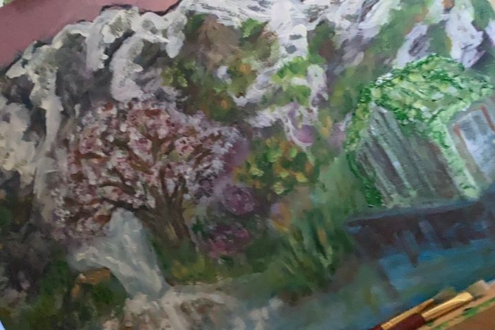 Mountain Boathouse - Mary Townsend - Paintings & Prints, Landscapes ...