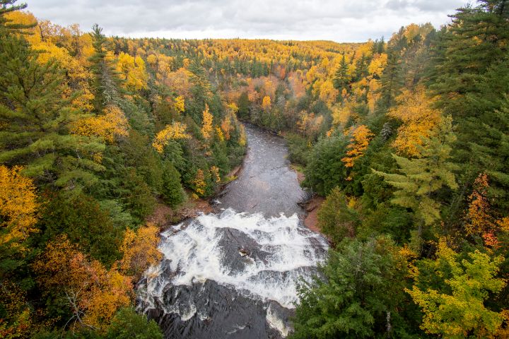Agate Falls Michigan from Bridge - Michigan Waterfalls - Photography ...