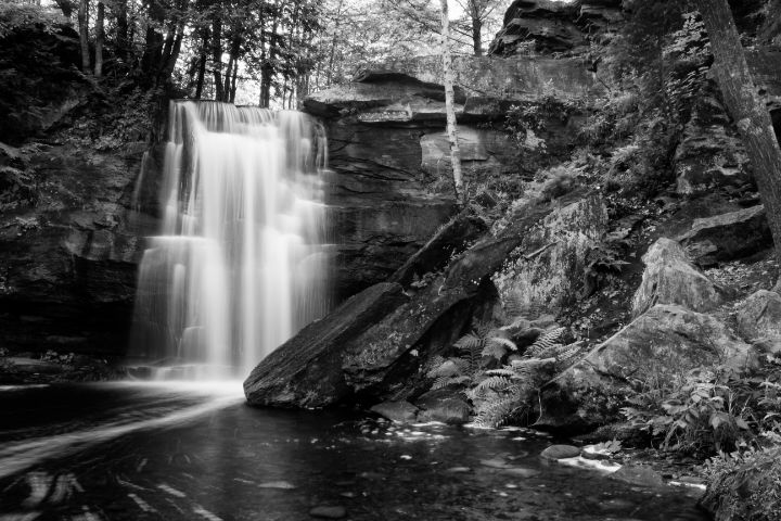 Hungarian Middle Falls B&W - Michigan Waterfalls - Photography ...