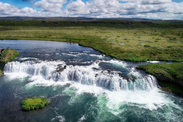 Faxifoss Waterfall Iceland Aerial - Kestrel Imagery - Photography ...