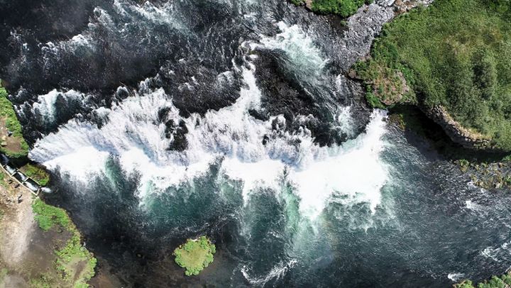 Faxifoss Waterfall Iceland Aerial - Michigan Waterfalls - Photography ...