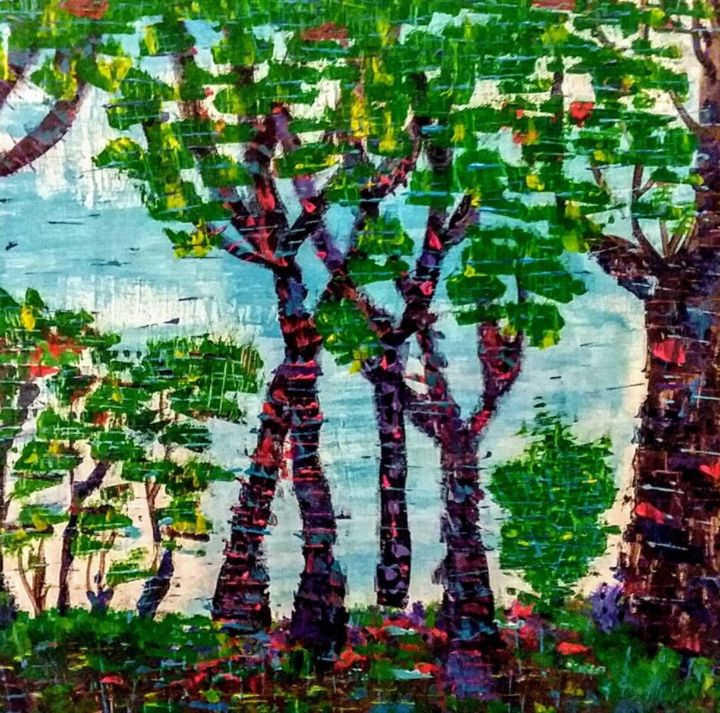 Bosque colorido (Colorful Forest) - Riversong Art by Kathy de Cano ...