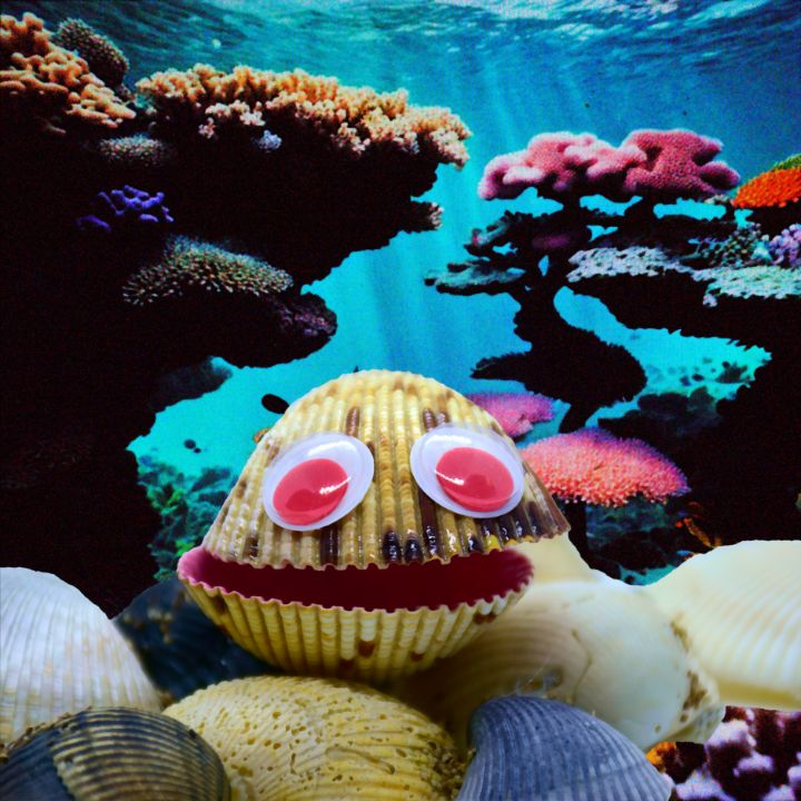 Clam And Coral Reef - chrismercerimages - Digital Art & AI, Abstract ...