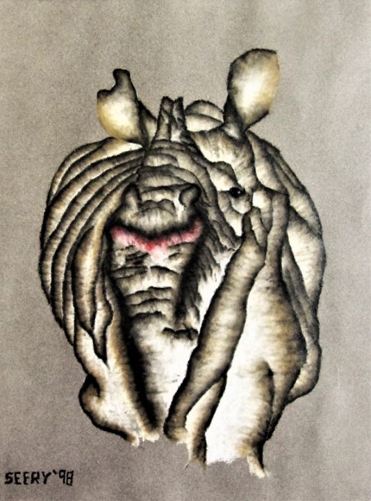 Grey Rhino - Seery Studio - Paintings & Prints, Animals, Birds, & Fish ...