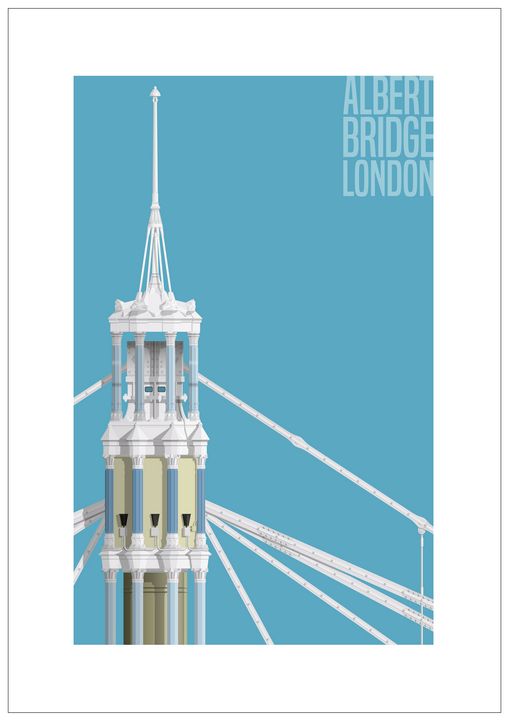 Albert Bridge, London - VectorArchitecture - Paintings & Prints ...