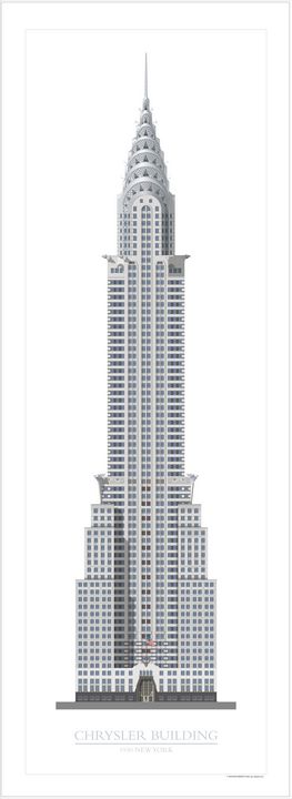 Chrysler Building, New York - VectorArchitecture - Paintings & Prints ...