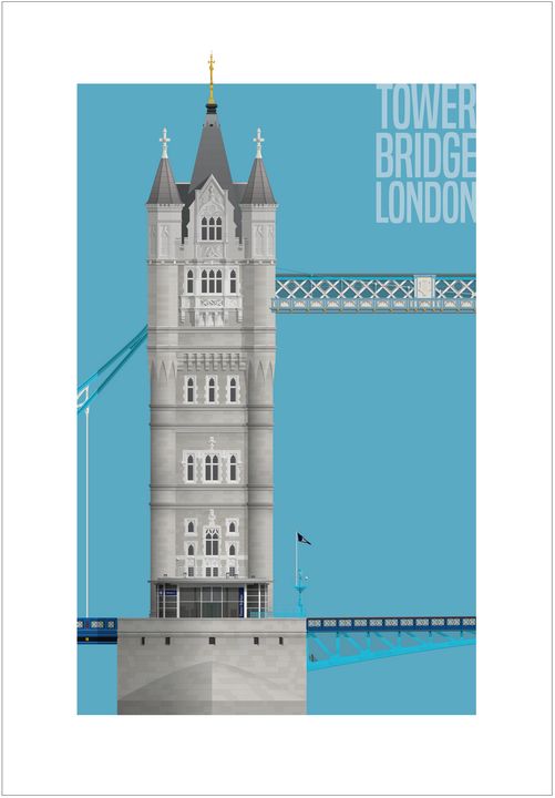 Tower Bridge - VectorArchitecture - Paintings & Prints, Buildings ...