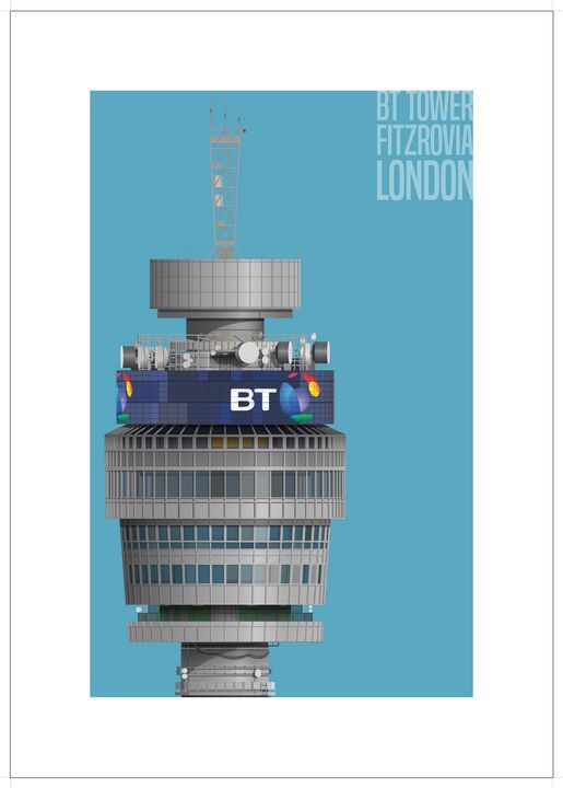 BT Tower, London - VectorArchitecture - Paintings & Prints, Buildings ...