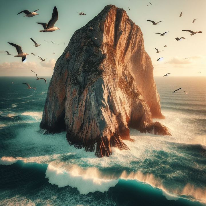 Riverside rock - gorgeous art - Digital Art & AI, Landscapes & Nature ...