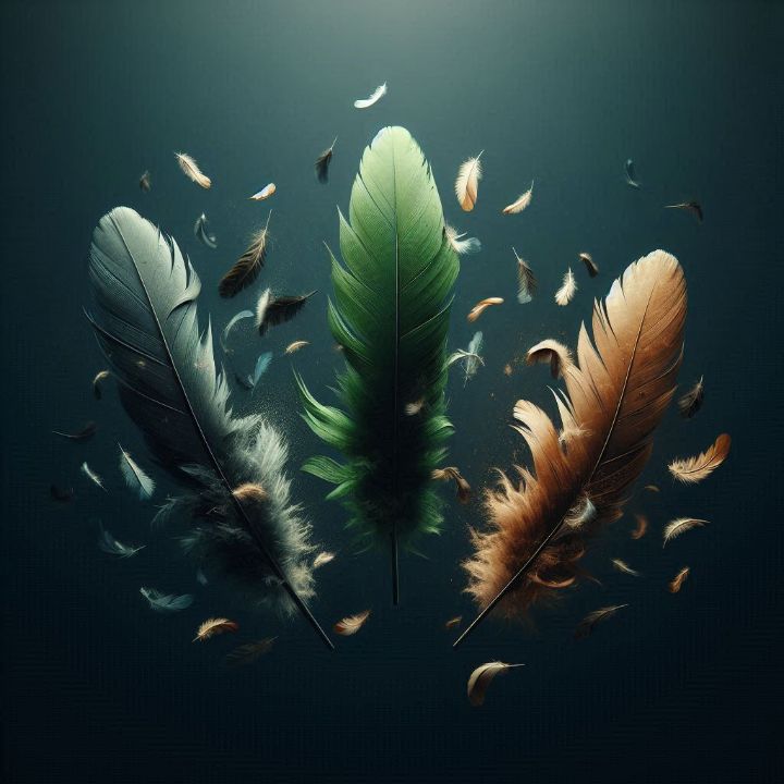 Floating feathers - gorgeous art - Digital Art & AI, Animals, Birds ...