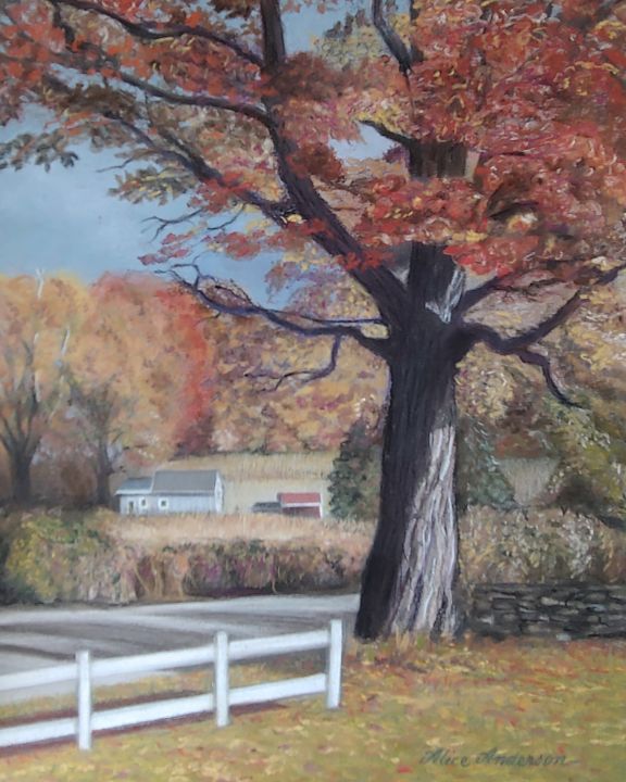 Autumn in Vermont - Alice Artist Studio - Paintings & Prints, Flowers ...