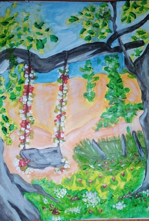 Swing in nature - Andra - Paintings & Prints, Landscapes & Nature ...