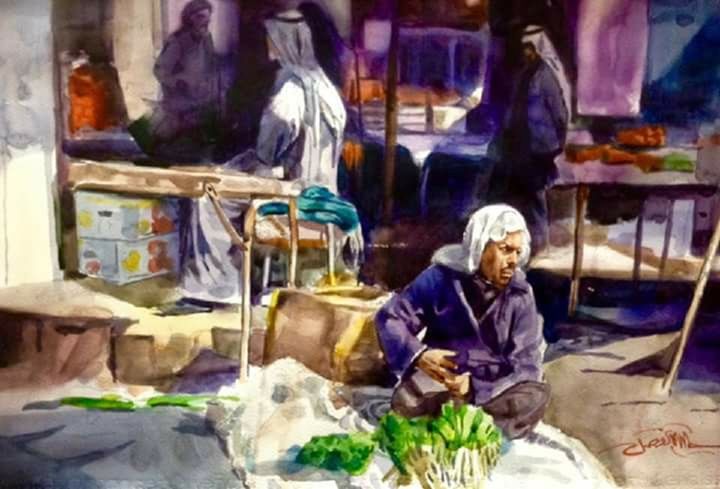 the popular market in Iraq - Jasim Alfadhel Art - Paintings & Prints ...