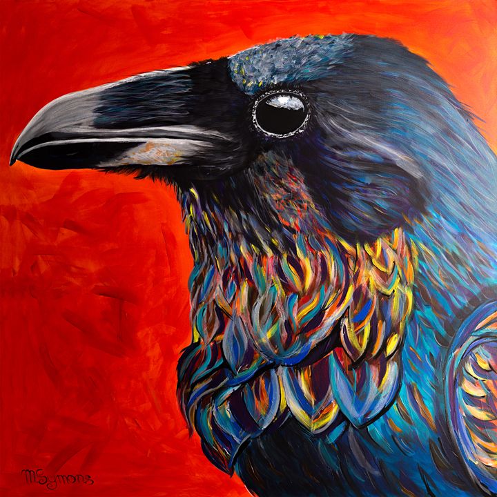 Glistening Raven - Melissa Symons - Paintings & Prints, Animals, Birds ...