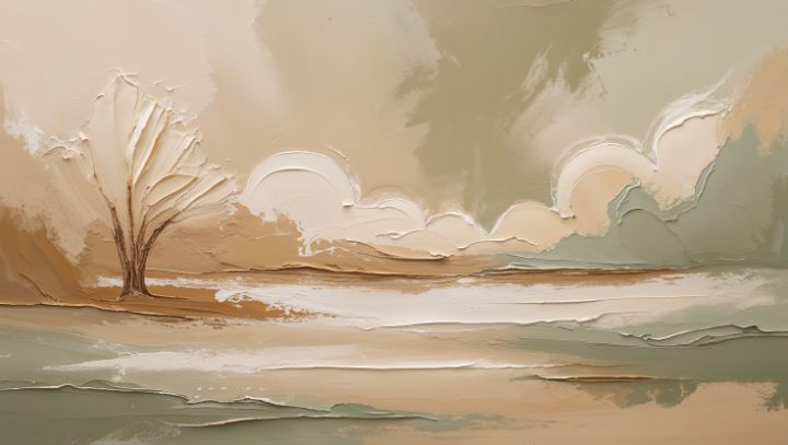 Muted earth tones abstract landscape - Agustin Beautiful Art ...