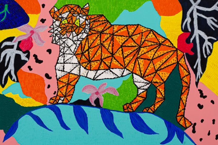 Tiger silence - handloftmade - Paintings & Prints, Animals, Birds ...