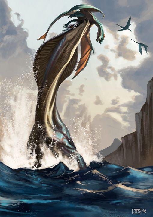 Oceanic Dragon - Javier Franco_Art - Paintings & Prints, Fantasy ...