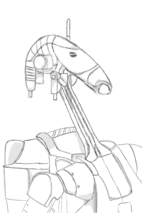 Combat Droid - StarWars Drawings - Digital Art & AI, Childrens Art, TV ...