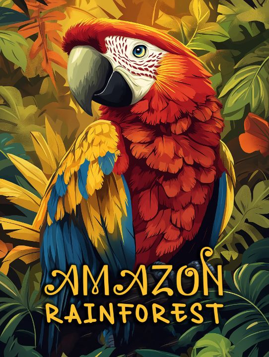 Amazon Rainforest Macaw Poster - Vintage Posters - Digital Art & AI ...