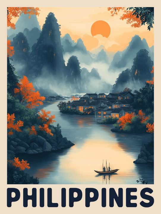 Philippines travel poster - Vintage Posters - Digital Art & AI, Places ...