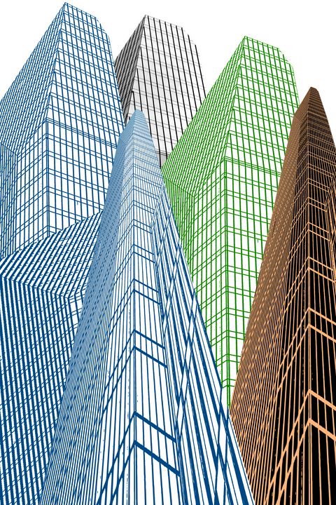 Skyscrapers - enzorephoto - Photography, Abstract, Geometric - ArtPal