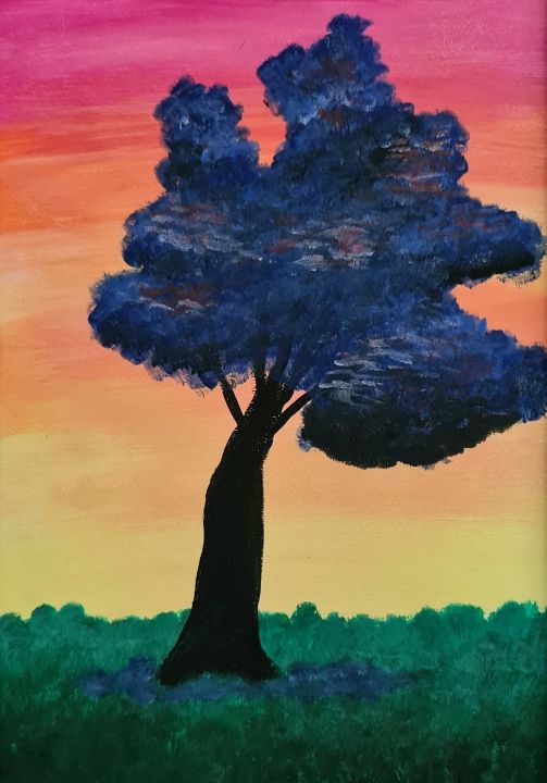 Purple tree - Universeea - Paintings & Prints, Landscapes & Nature ...