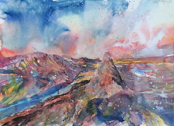 Suilvin and Canisp, Assynt - Robertkh238Art - Paintings & Prints ...