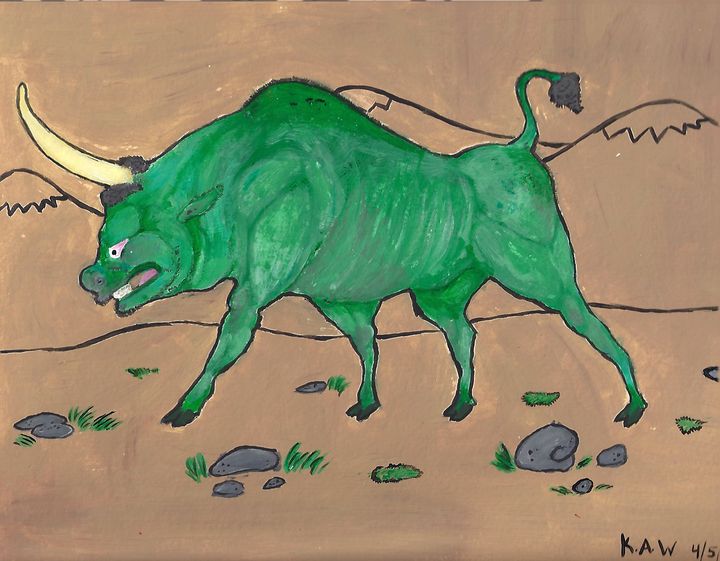 Green Ox - SingleLeaf - Paintings & Prints, Animals, Birds, & Fish ...
