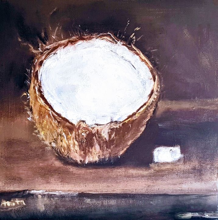 Coconut - Anita ARTs - Drawings & Illustration, Food & Beverage, Fruit ...