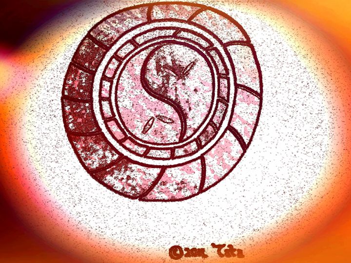 Bamboo Yin Yang Wheel Two - Tata Kimfa - Drawings & Illustration ...