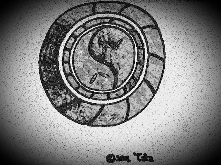 Bamboo Yin Yang Wheel Three - Tata Kimfa - Drawings & Illustration ...