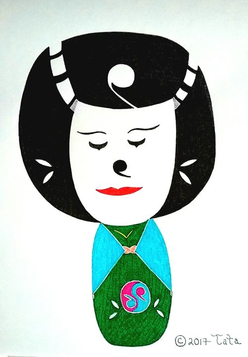 Geisha Clown Doll - Tata Kimfa - Drawings & Illustration, People ...
