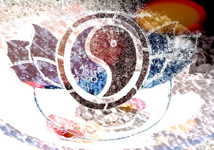 Bamboo Flower Yin Yang Wheel - Tata Kimfa - Drawings & Illustration ...