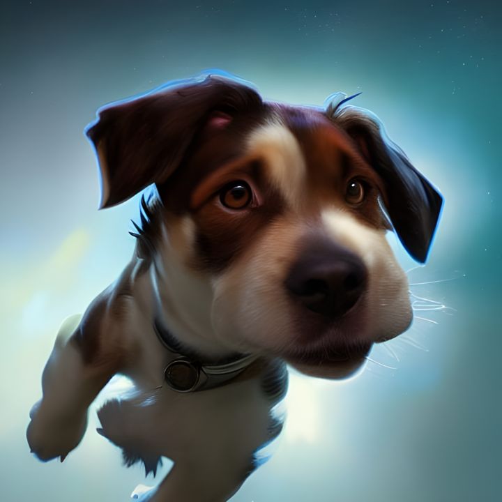 Puppy in Space - Angelandspot - Digital Art, Animals, Birds, & Fish ...